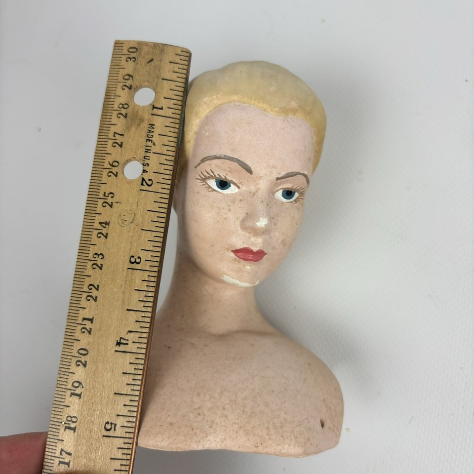 Vintage Ceramic/Plaster? Ladies Doll Heads/Bust 1 unmarked 1 Nina Mcvey ...