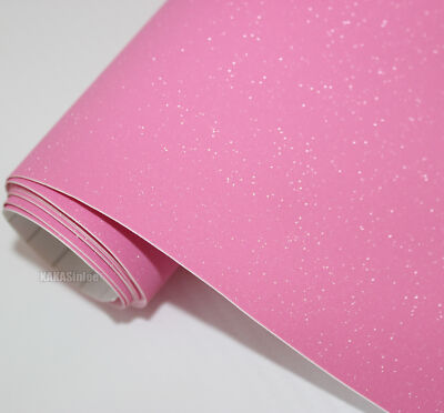 65FT - Flexible Pink Whole Car Wrap Matte Glitter Flash Sparkle Vinyl ...