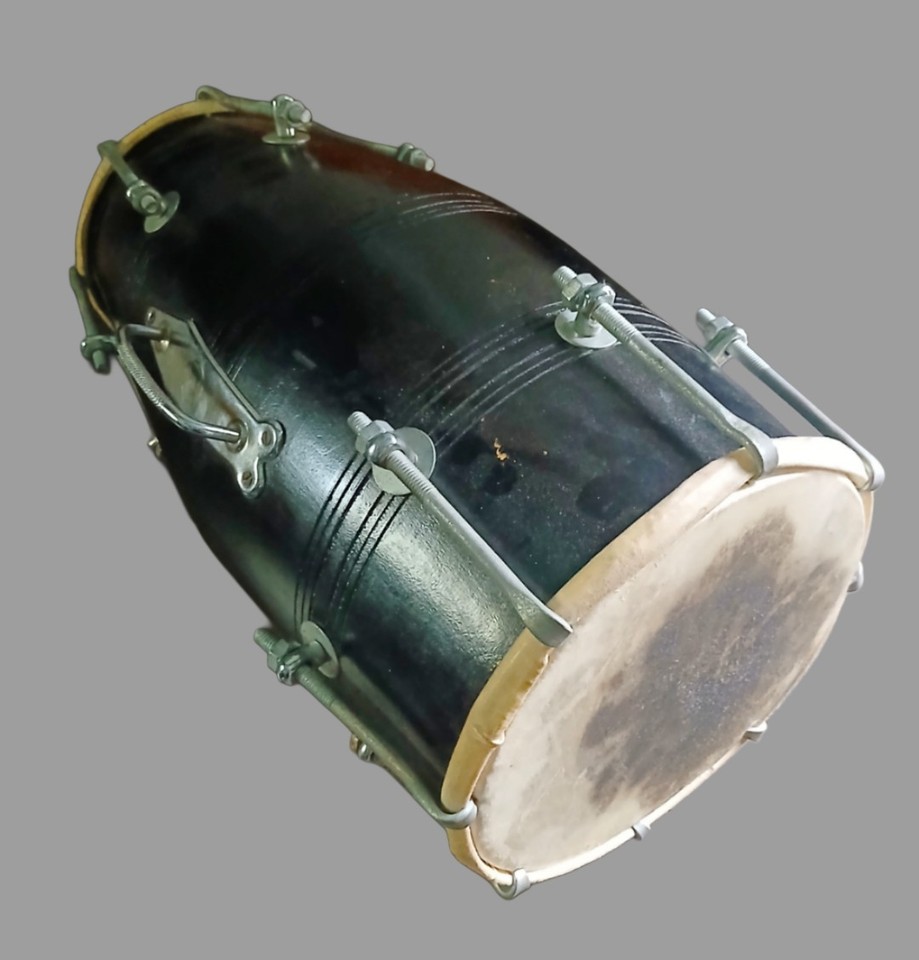 Wooden Dholak Musical Instrument Nuts N Bolt Drum Folk Indian Dholaks ...