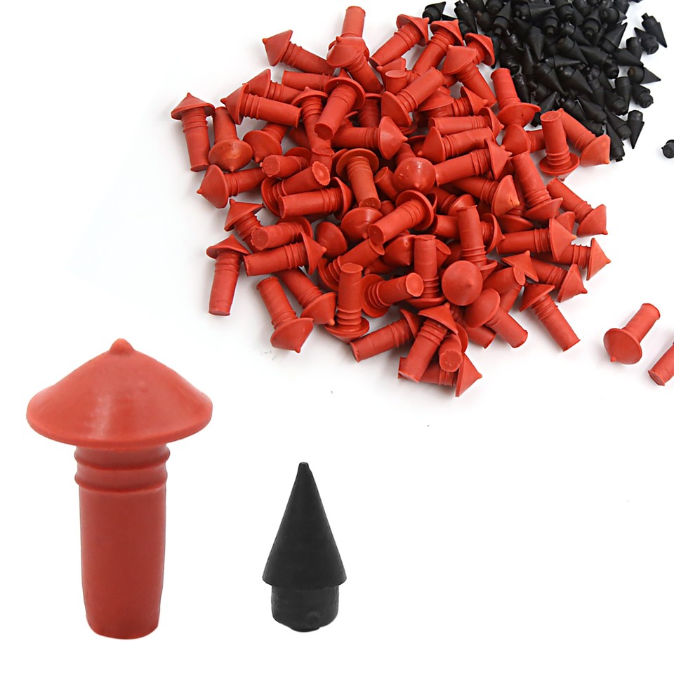 Universal Pack(170) Mushroom Shaped Tire Repair Insert Plugs Red Black ...