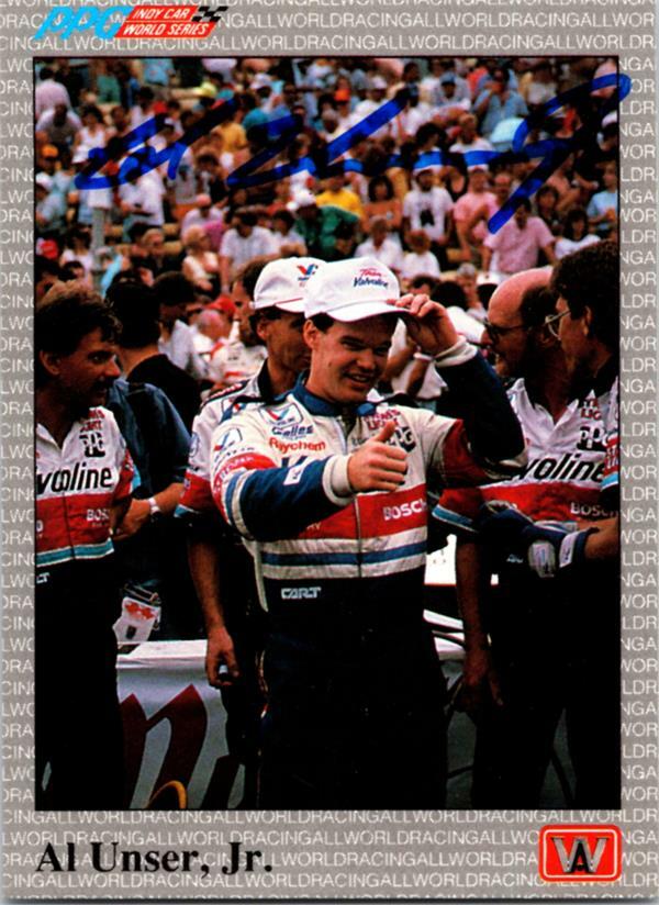 Al Unser Jr. autographed trading card Auto Racing, NASCAR, SC 1991 AW ...