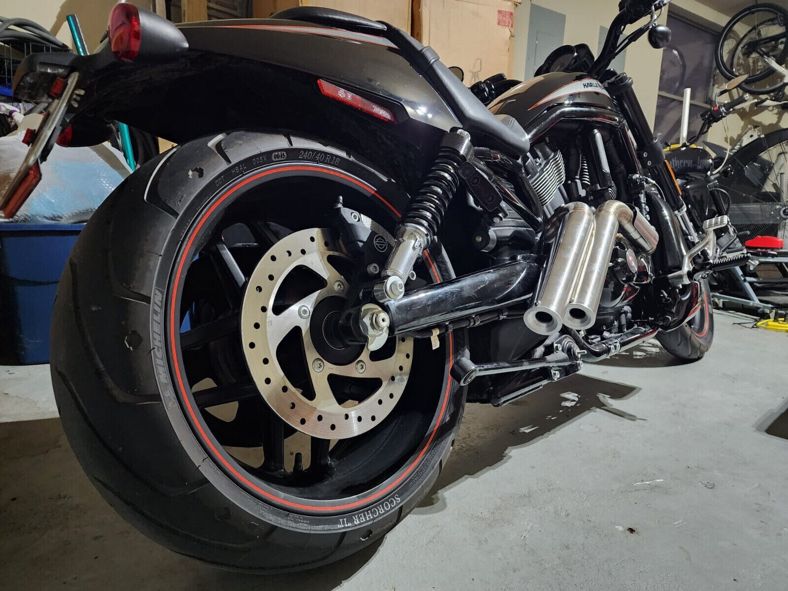 Harley Davidson VRod VRSCA V-Rod Full Exhaust System 2 into 2 Muffler ...