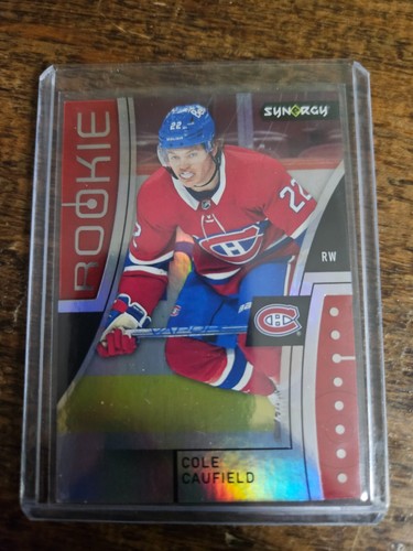 2021-22 UD SYNERGY RED #99 COLE CAUFIELD RC ROOKIE MONTREAL CANADIENS ...