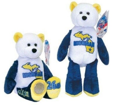 Limited Treasures Michigan State Quarter Coin Bear Stuff Plush Quarter ...