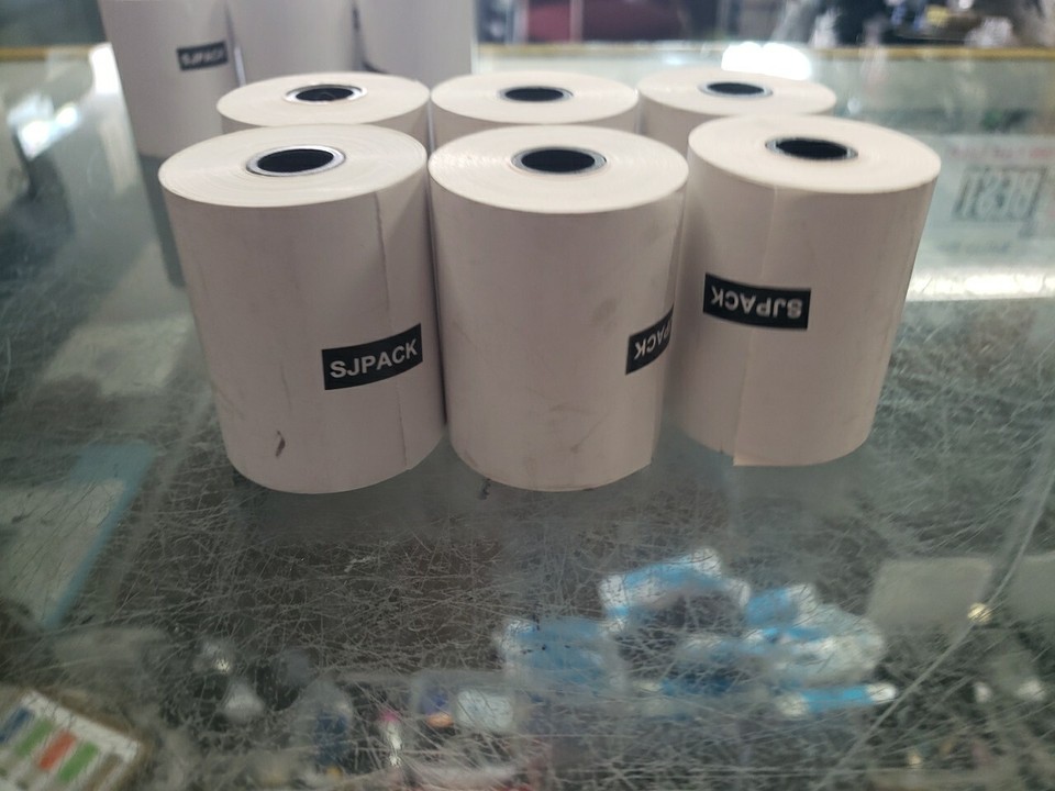6 rolls 2 1/8 wide THERMAL RECEIPT PAPER ROLLS ~FREE SHIPPING~ | eBay