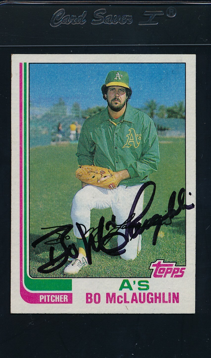 1982 Topps #217 Bo McLaughlin A's Signed Auto *12344 | eBay
