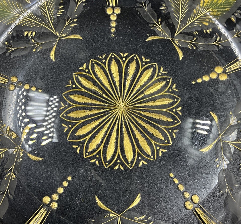 Antique Rare Glass Josephine Glassworks Bohemian Gold Plated Decorated ...