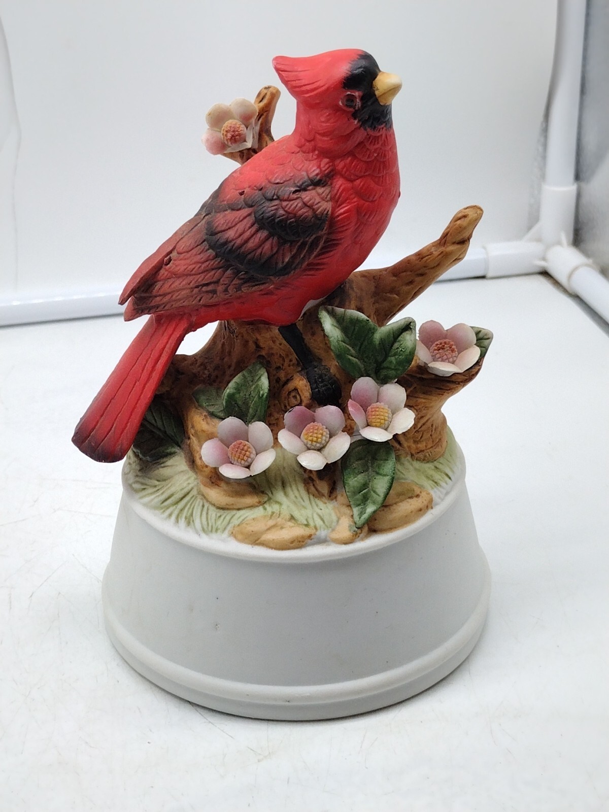 Schmid vintage red cardigan Bird Music Box. | eBay