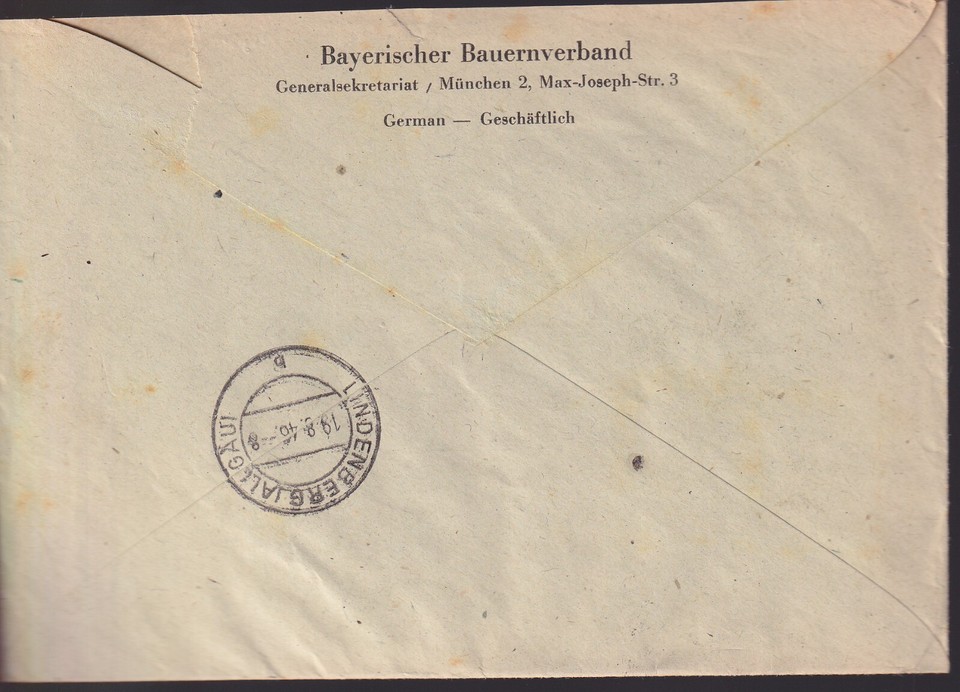 Joint Edition Mi. 925/4, 917, Eil-Munich TA, 17.8.46, U-Member. | eBay