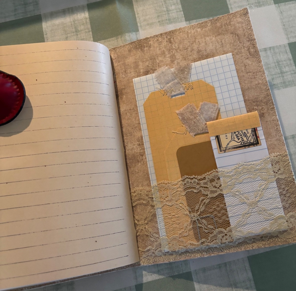 Hand Made Junk Journal Base Neutral Colors Themeless Scrunchy Closure ...