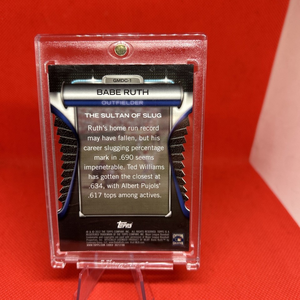 2012 Topps GMDC-1 Babe Ruth Golden Moments Die Cuts Gold /99 York ...