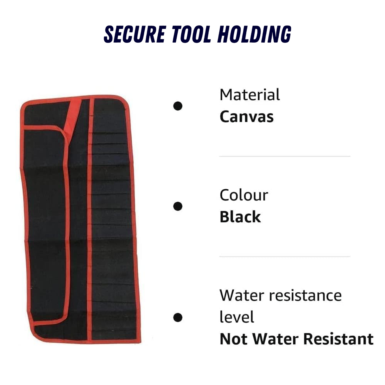 Canvas 12 Pocket Spanner Wrench Holder Tool Roll Up Storage Bag Case ...