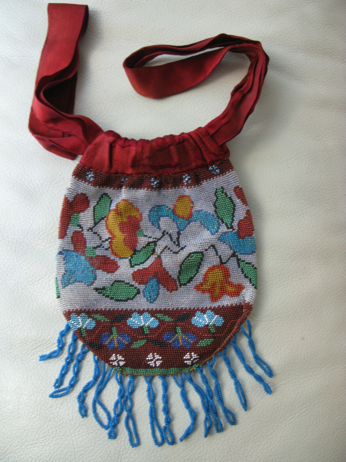 Antique Victorian Crochet Silk Lined Fringe French Mi… - Gem