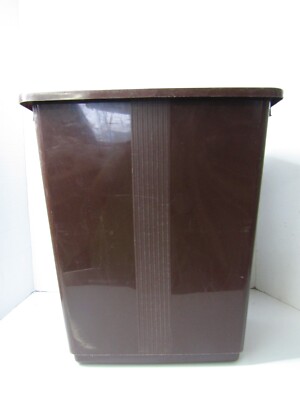 Max Klein Brown Plastic Retro Vintage Waste Basket Trash Garbage Can ...