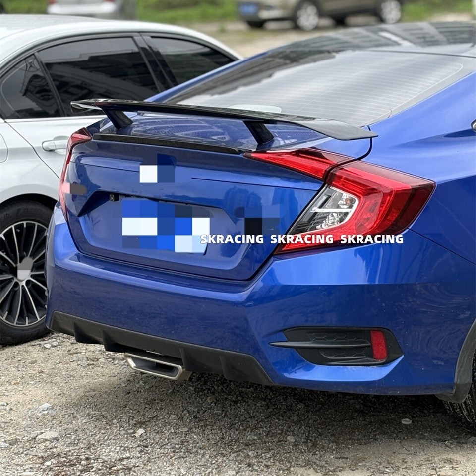 Universal GT-Style Racing For Car Real Carbon Fiber Wing Spoiler Rear ...