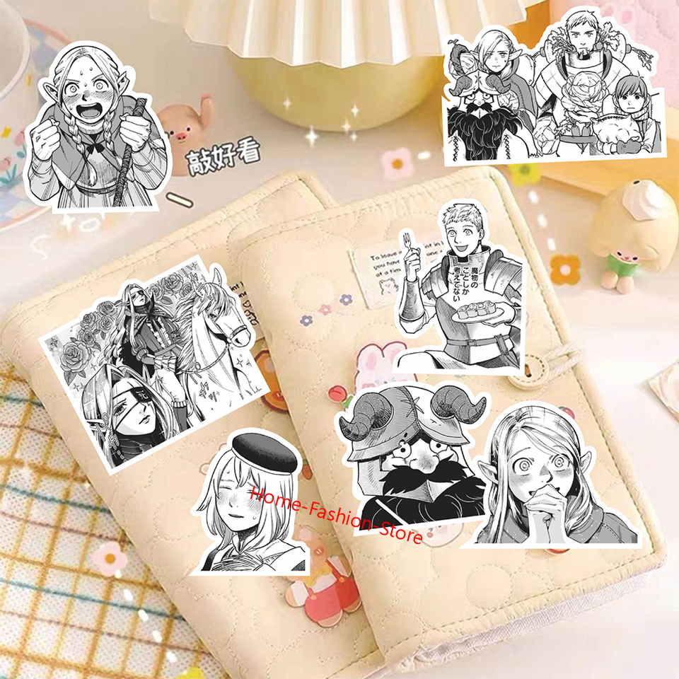 73pcs Anime Delicious in Dungeon Stickers Black White Decal Graffiti ...
