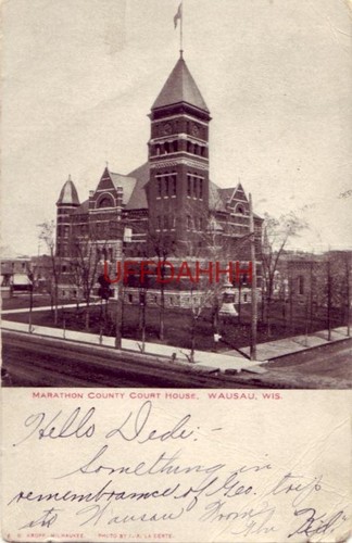 pre-1907 MARATHON COUNTY COURT HOUSE, WAUSAU, WIS. 1905 | eBay