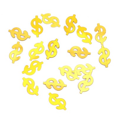 (Gold)60g Wedding Confetti Dollar Sign Shaped Throwing Confetti Sequins ...