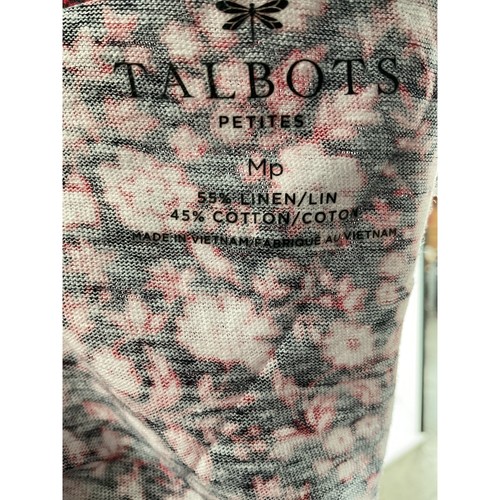 Talbots Red Floral Cotton Blouse MP | eBay