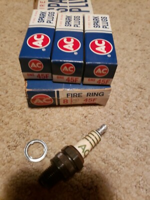 NOS AC 45F SPARK PLUGS FIRE RING (3) | eBay