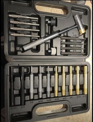 21 pc Gunsmith Hammer & Punch Set Brass Steel Plastic Punches | eBay