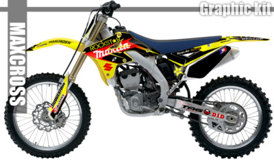 SUZUKI RMZ 250 2007-2009 MAXCROSS GRAPHICS KIT DECALS STICKERS FULL KIT ...
