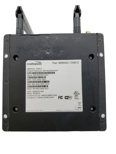 Cradlepoint LTE Router Ruggedized IBR650C-150M-D - TESTED!! | eBay