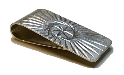 Vintage Antique Sterling Silver 925 Mexico Money Clip Aztec Symbol ...