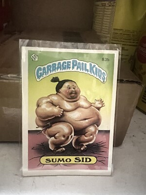 1986 GARBAGE PAIL KIDS #83B SUMO SID, NEAR MINT CONDITION, IN HARD CASE ...