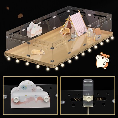 Acrylic Cage Clear Cage for Hamsters DIY Extendable Large Habitat for ...