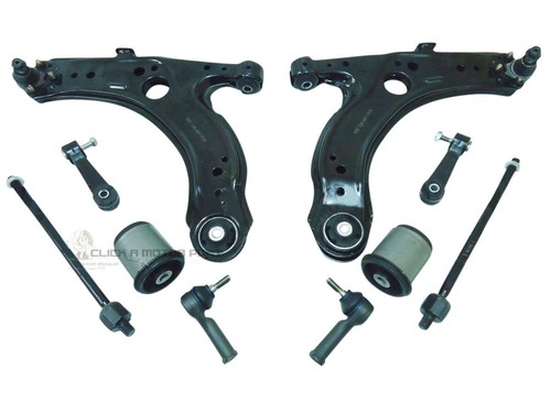VW GOLF MK4 FRONT 2 WISHBONE ARMS OUTER INNER TRACK ROD ENDS LINKS ...