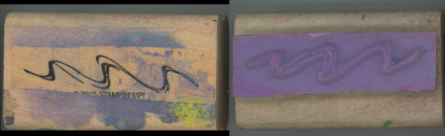 Rubber Stamp Blocks - Long Life Symbol, Fuzzy, Squiggle - Pkg of 3 ...