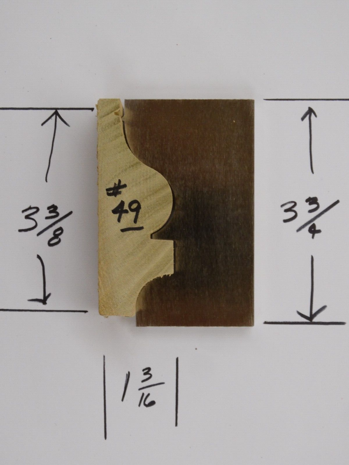 Shaper / Molder Custom Corrugated Back / CB Knives For 1 3/16" x 3 3/8 ...