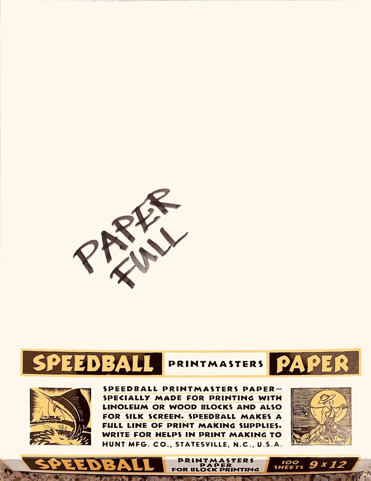 Vintage 100 Sheets 9X12” SPEEDBALL PRINTMASTERS PAPER | eBay