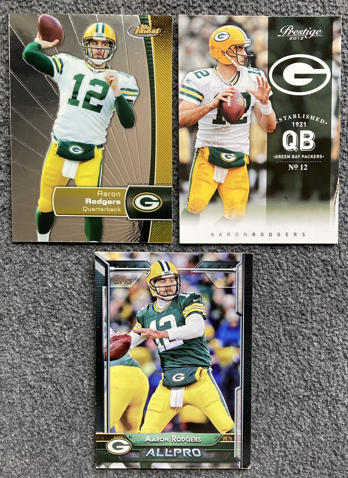 AARON RODGERS 2012-2015 Football Card Lot! 3x Cards Green Bay Packers ...