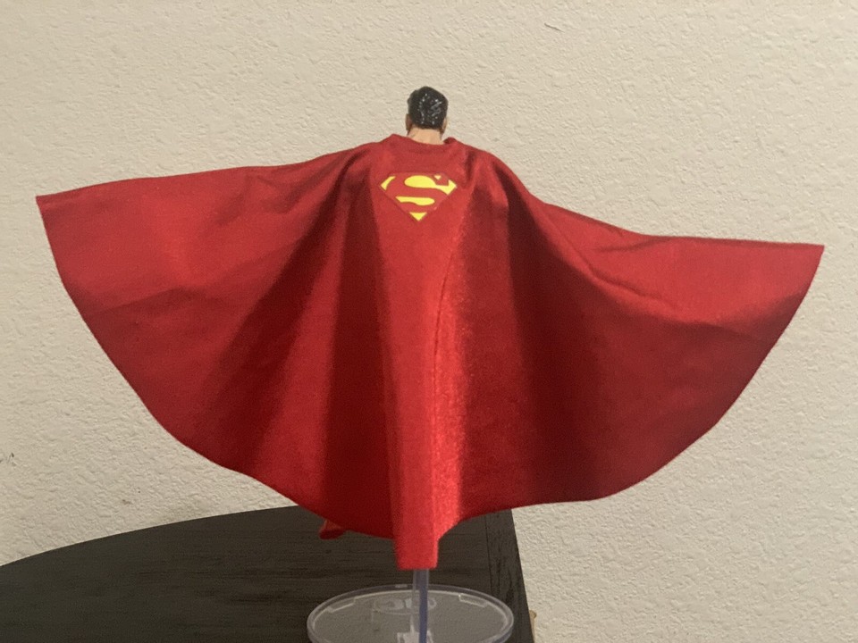 custom dc multiverse superman cloth cape wired S logo Mcfarlane 1:12 ...
