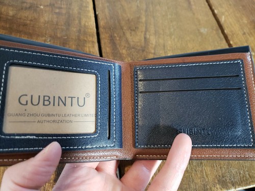 Gubintu Wallet Fashion Style Smooth Soft Leather Quality Mens Blue ...