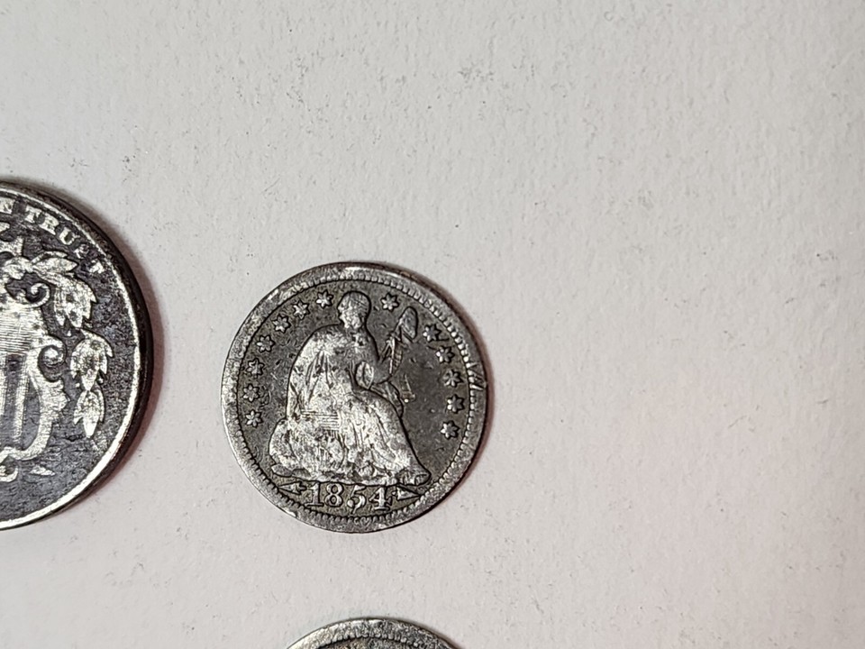 13x USA 19th Century Coins 1830s To 1890s 1c 2c 3c 5c 10c 25c Half Dime ...
