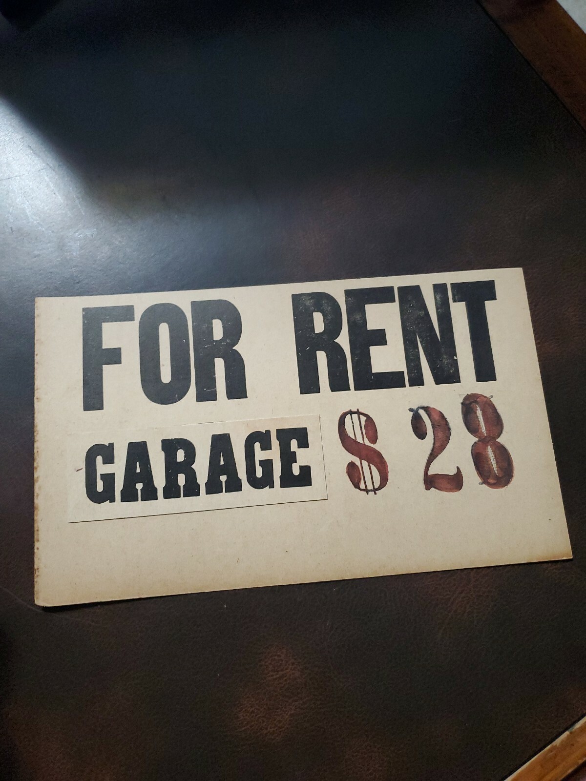 Vintage 1940s Garage For Rent Sign $28 York, Pa | eBay