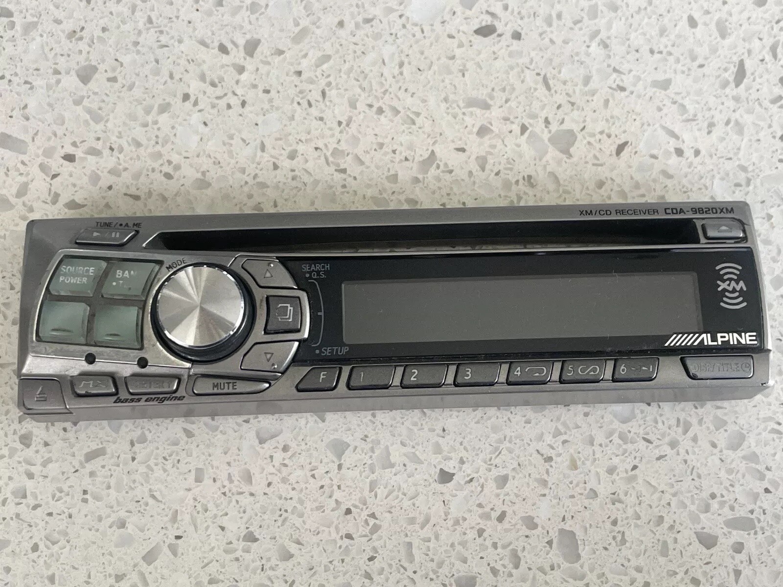 ALPINE CDA-9820XM CAR STEREO FACEPLATE ALPINE CDA-9820XM FACEPLATE ONLY ...