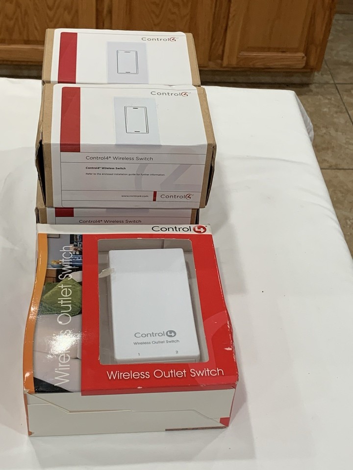 Control4 Wireless Lot C4-SW1-Z-WH Switch, C4-Dim1-Z-WH & Outlet Switch ...