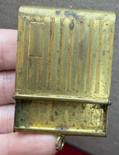 Vintage Ladies Brass Calling Dance Card Matchbox Matches Holder | eBay