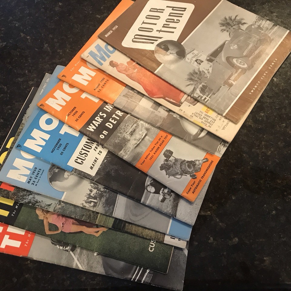 Vintage Motor Trend Magazines - 1950-1960 Lot of 9 | eBay UK