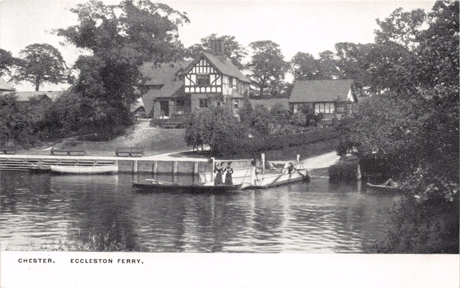 CHESTER UK ECCLESTON FERRY ACROSS RIVER DEE PHOTOCHROM POSTCARD | eBay