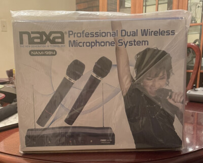 Naxa NAM-984 Dual Handheld Wireless Microphone Starter Kit with ...