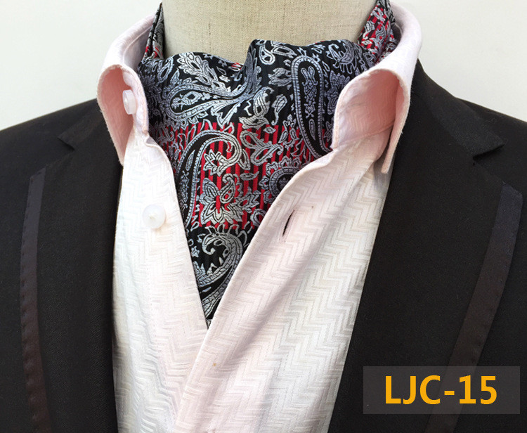 Cravat Ascot Tie Purple Red Yellow Blue Black Grey Silver Paisley 100% ...