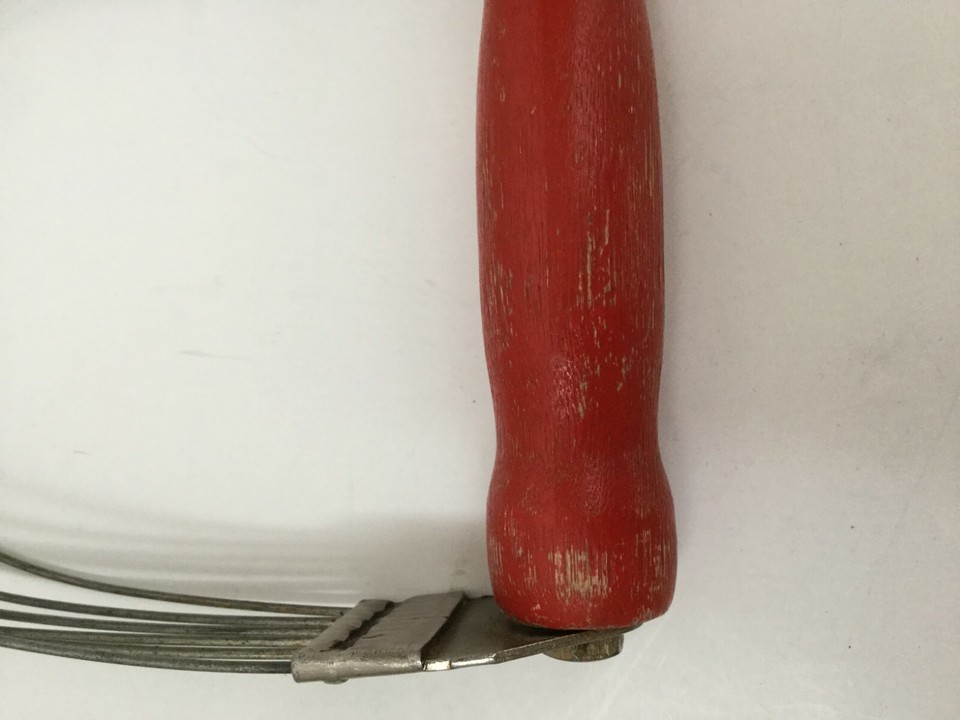Androck Vintage Pastry Blender Cutter Red Wood Handle Made in USA | eBay