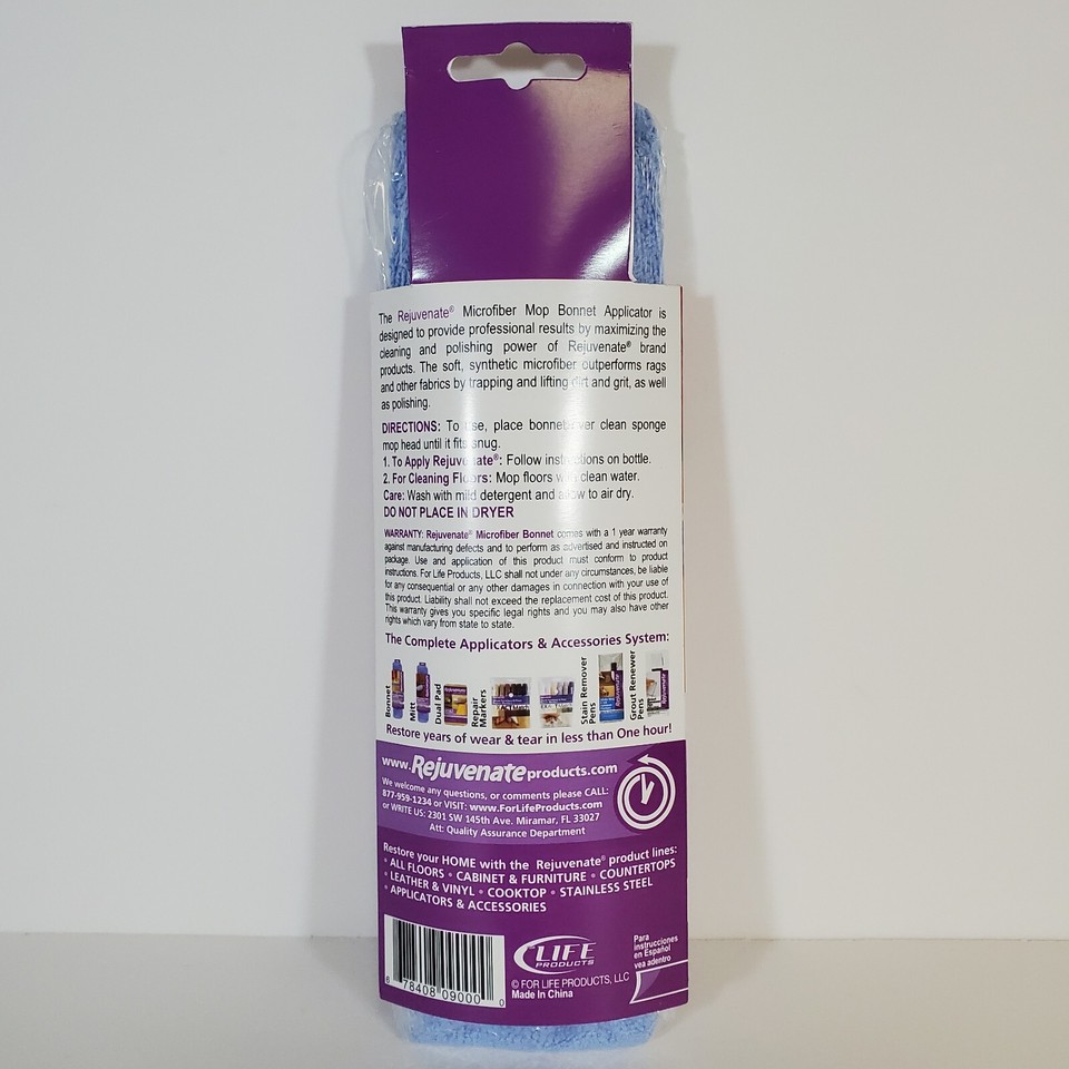 Rejuvenate Microfiber Bonnet Applicators Fits Any 9” Sponge Mop Head ...