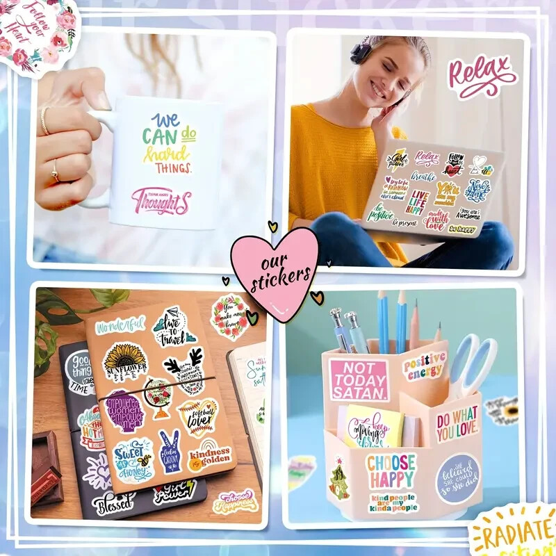 300 PCS Inspirational Stickers for Adults, Motivational Water Bottle ...