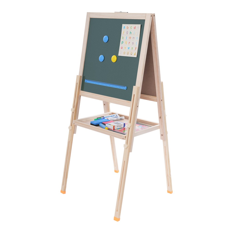 Kids Art Easel, Adjustable Children's Easel, Free Standing Easel, Wood ...